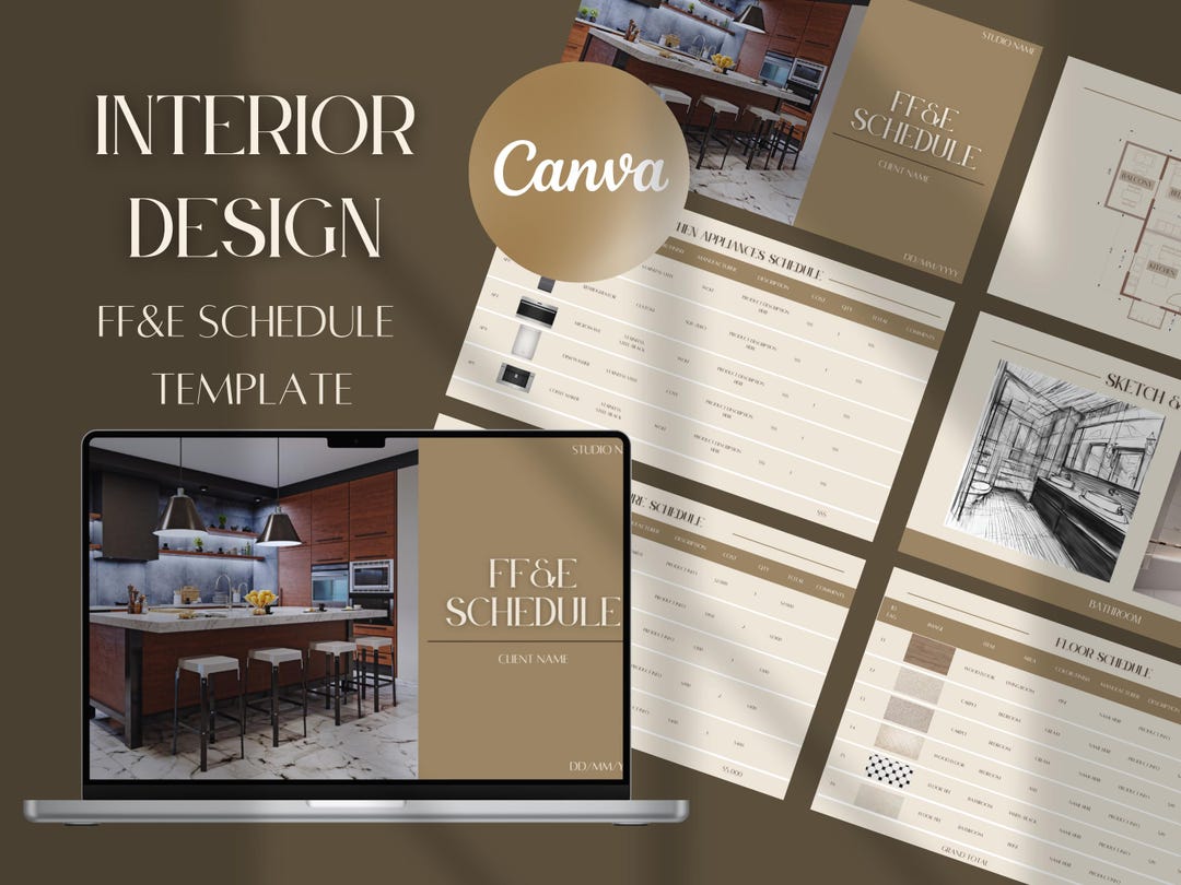 FF&E Schedule Template-interior Design Fixtures Furniture and Equipment ...