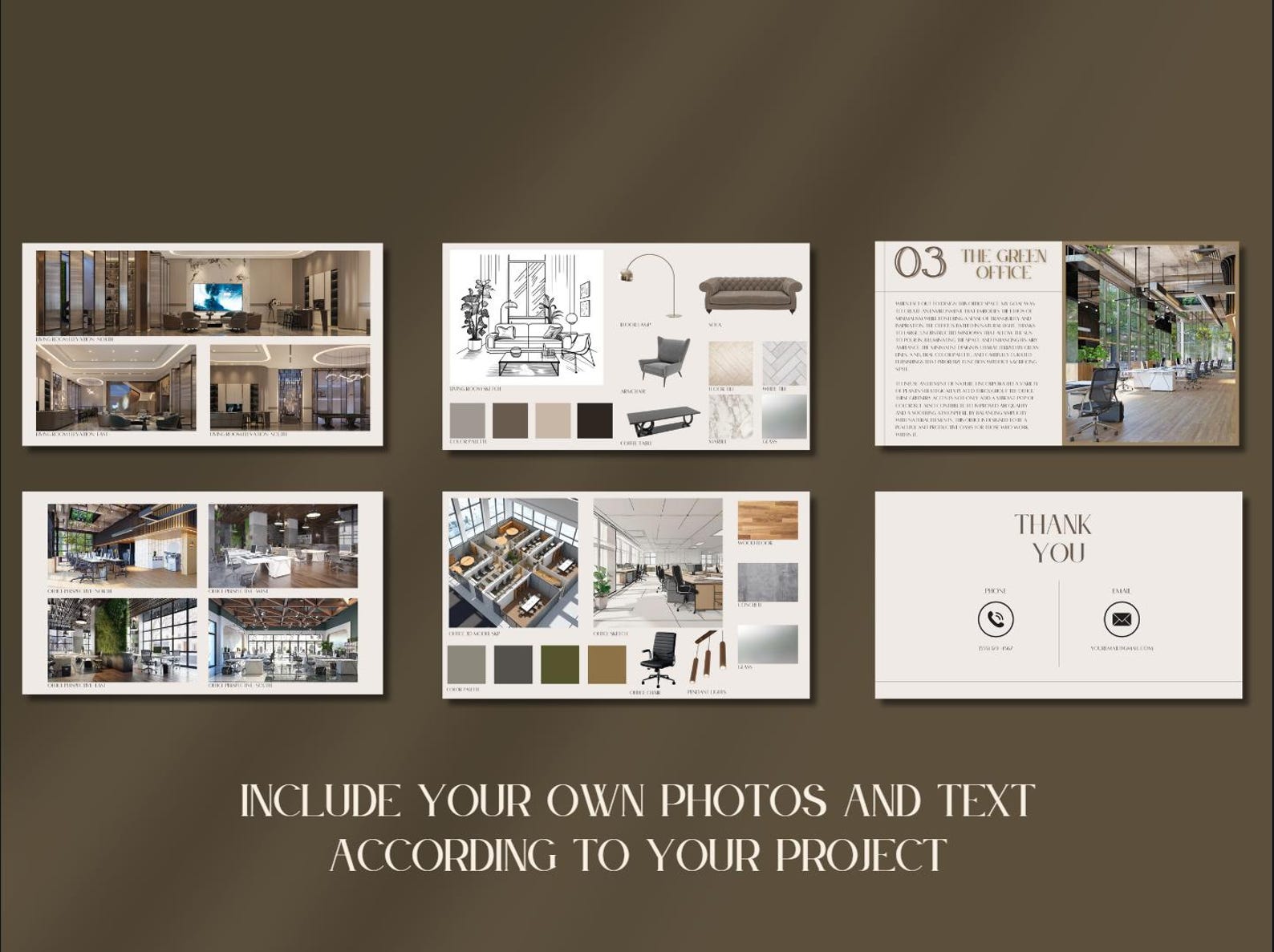 Interior Design Portfolio Template- Minimal Portfolio-affordable ...