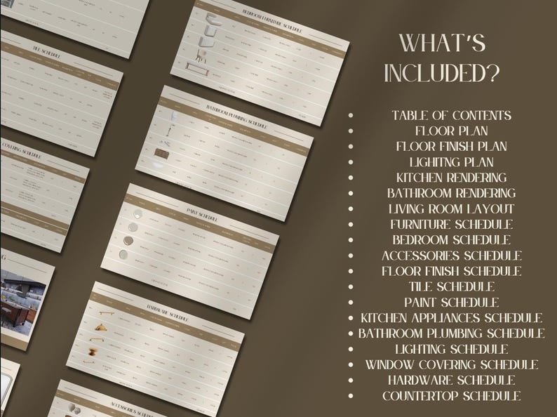 FF&E Schedule Template-interior Design Fixtures Furniture and Equipment ...