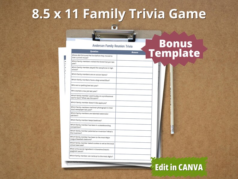 Canva Family Reunion Invitation++ Template | Editable DIY | Bonus Flyer ...