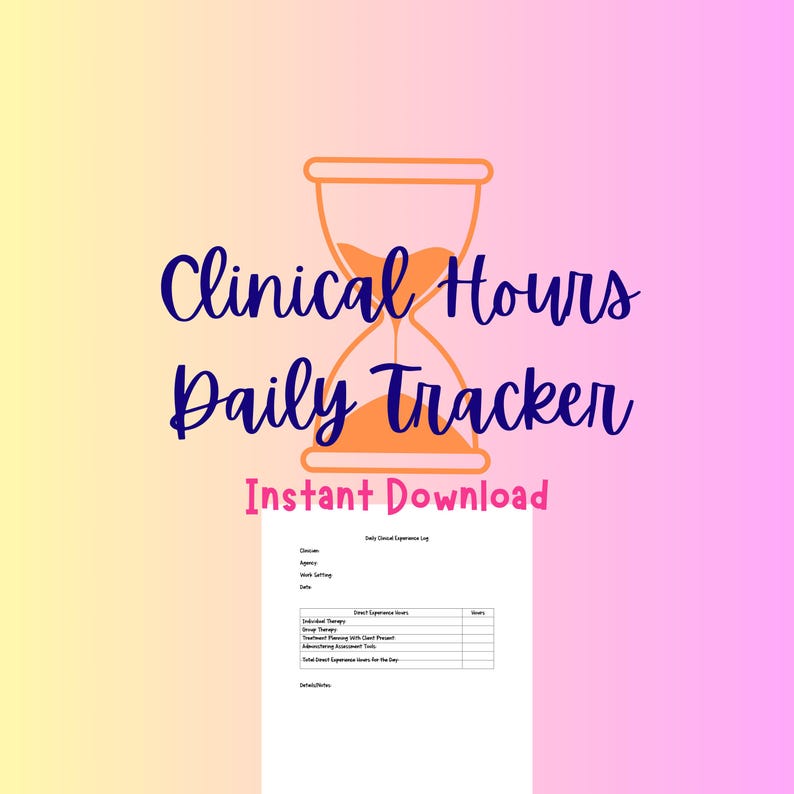Clinical Hours Tracker - Etsy