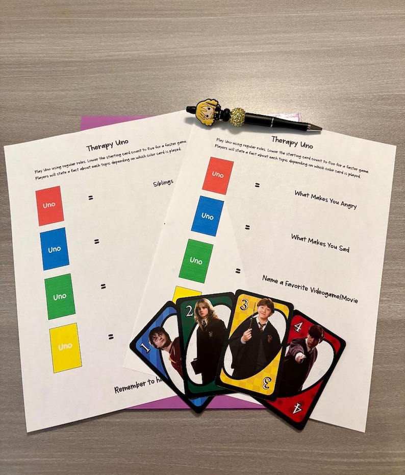 Therapy Uno Rules Sheet: School Counseling Game (digital Download) - Etsy