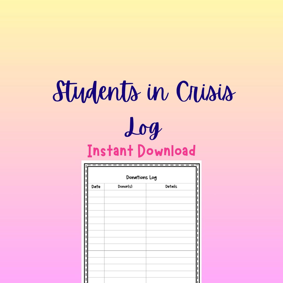 School Social Work, School Counselor Students in Crisis Log, Template ...