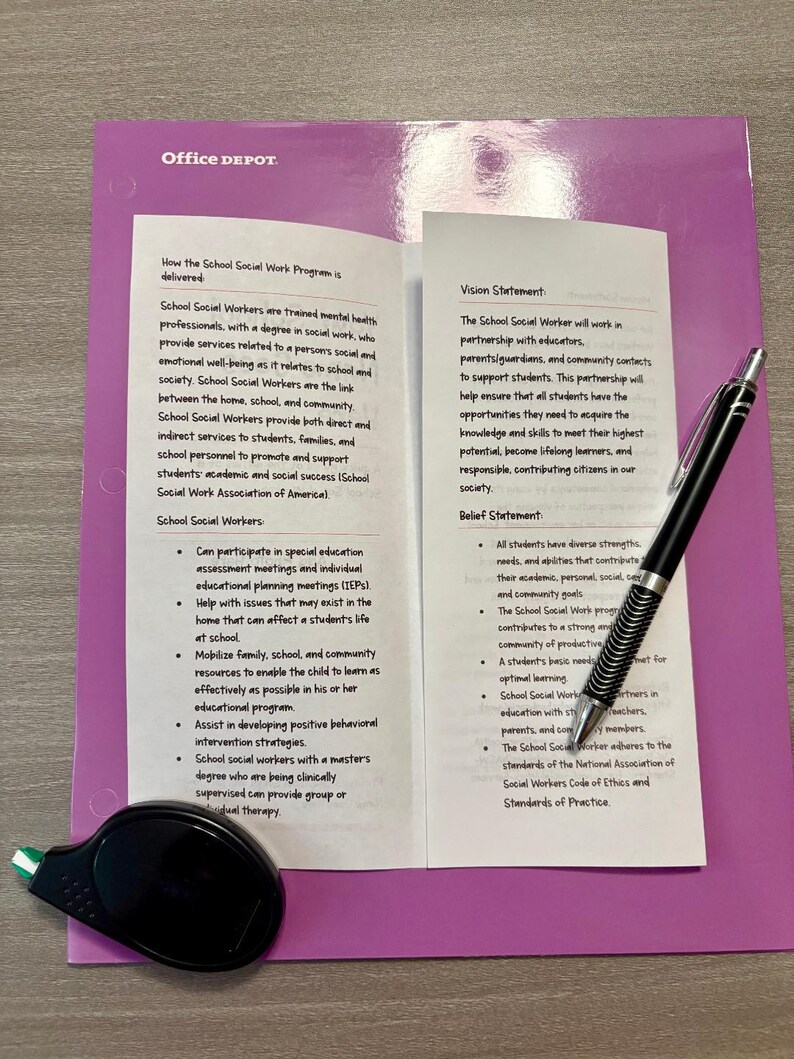 Editable School Social Work, School Counselor Brochure - Etsy