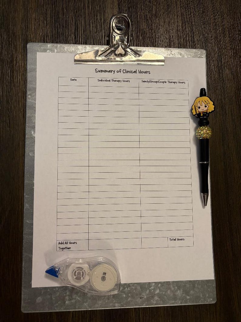 Clinical Hours Tracker - Etsy