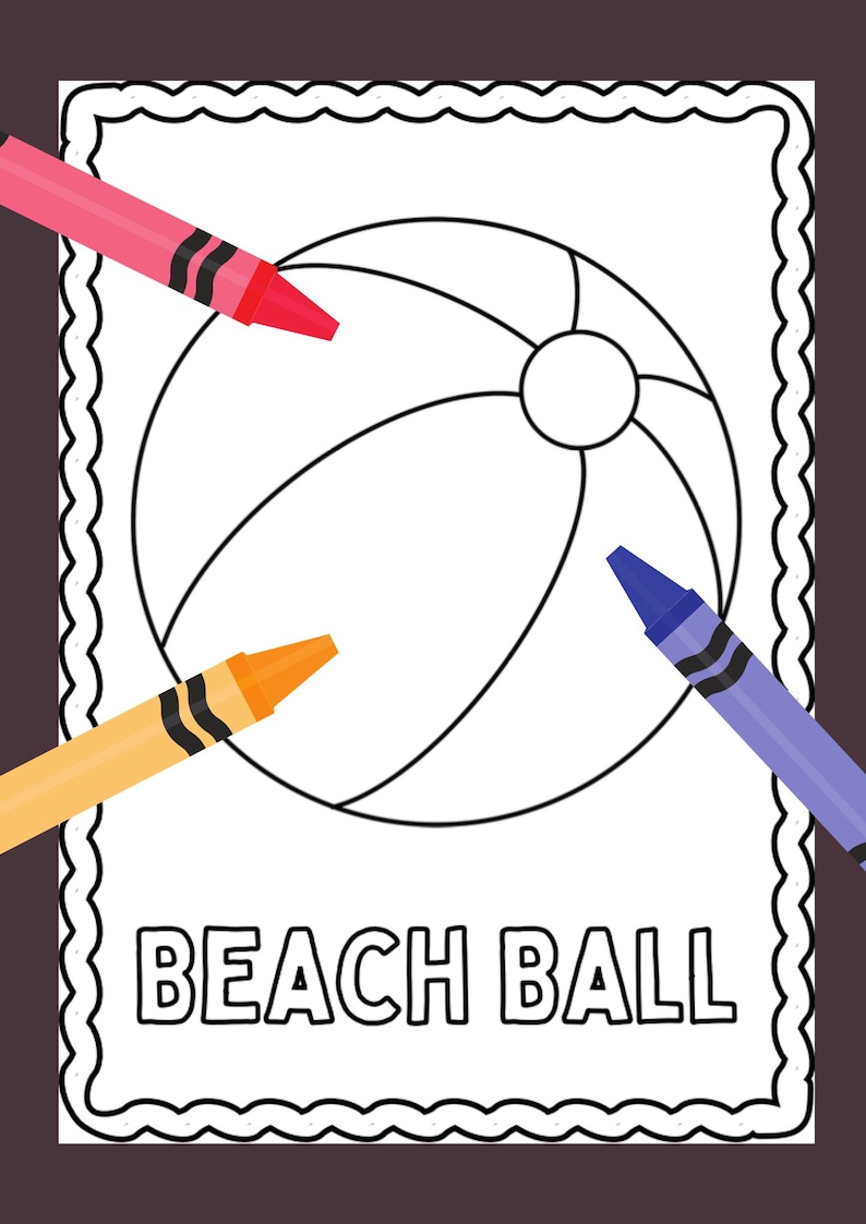 Sports Ball Coloring Book for Kids, 16 Page Activity (PDF Download) - Etsy