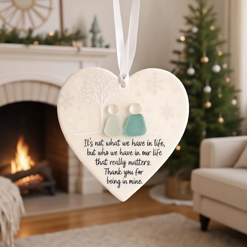 Sea Glass Christmas Tree Hanging - Etsy UK