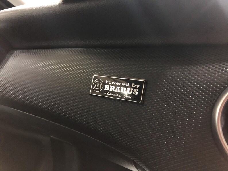 Brabus Badge Aluminium Powered by for Brabus Emblem Decal Sticker ...