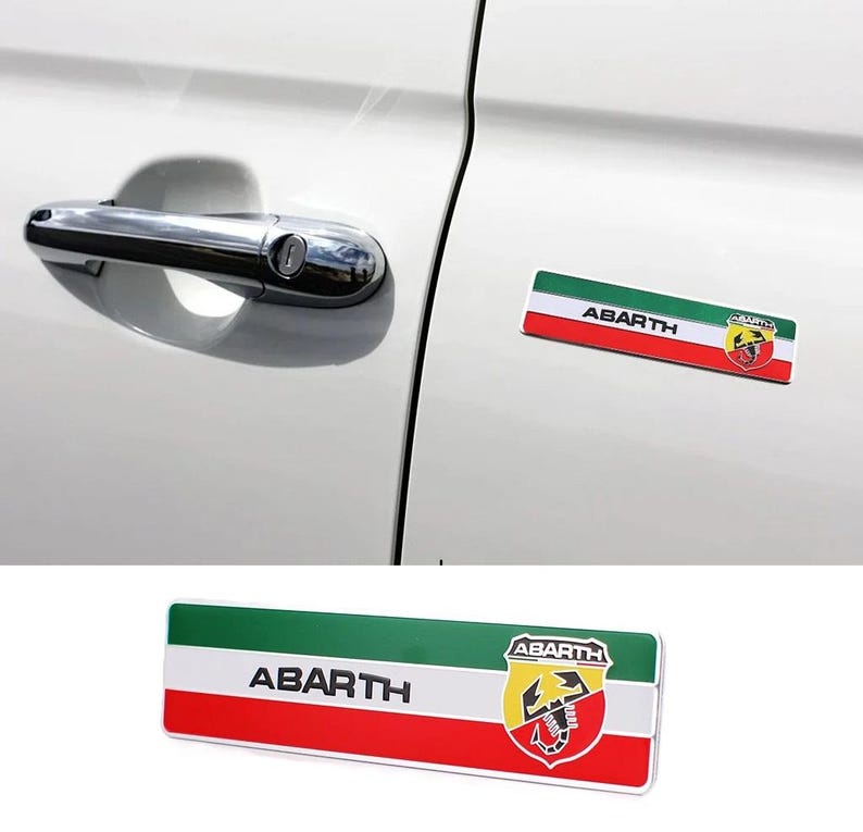 Abarth Badge Aluminium Emblem Decal Sticker Rear Boot Interior 500 - Etsy