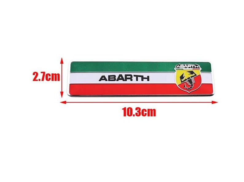 Abarth Badge Aluminium Emblem Decal Sticker Rear Boot Interior 500 - Etsy