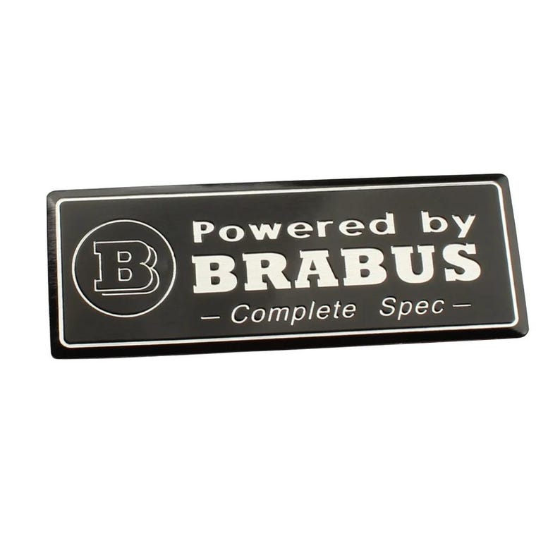 Brabus Badge Aluminium Powered by for Brabus Emblem Decal Sticker ...