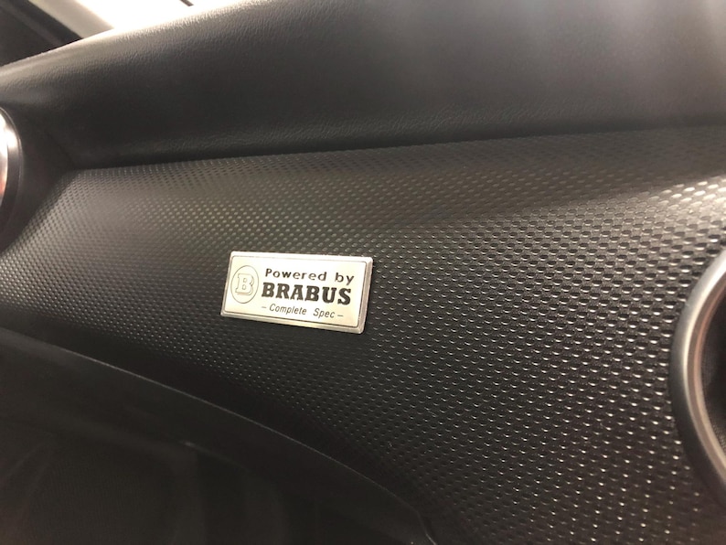 Brabus Badge Aluminium Powered by for Brabus Emblem Decal Sticker ...