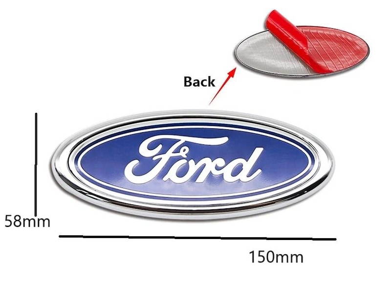Ford Boot Badge Rear Emblem Trunk Sticker Logo Focus C Max Ecosport KA ...