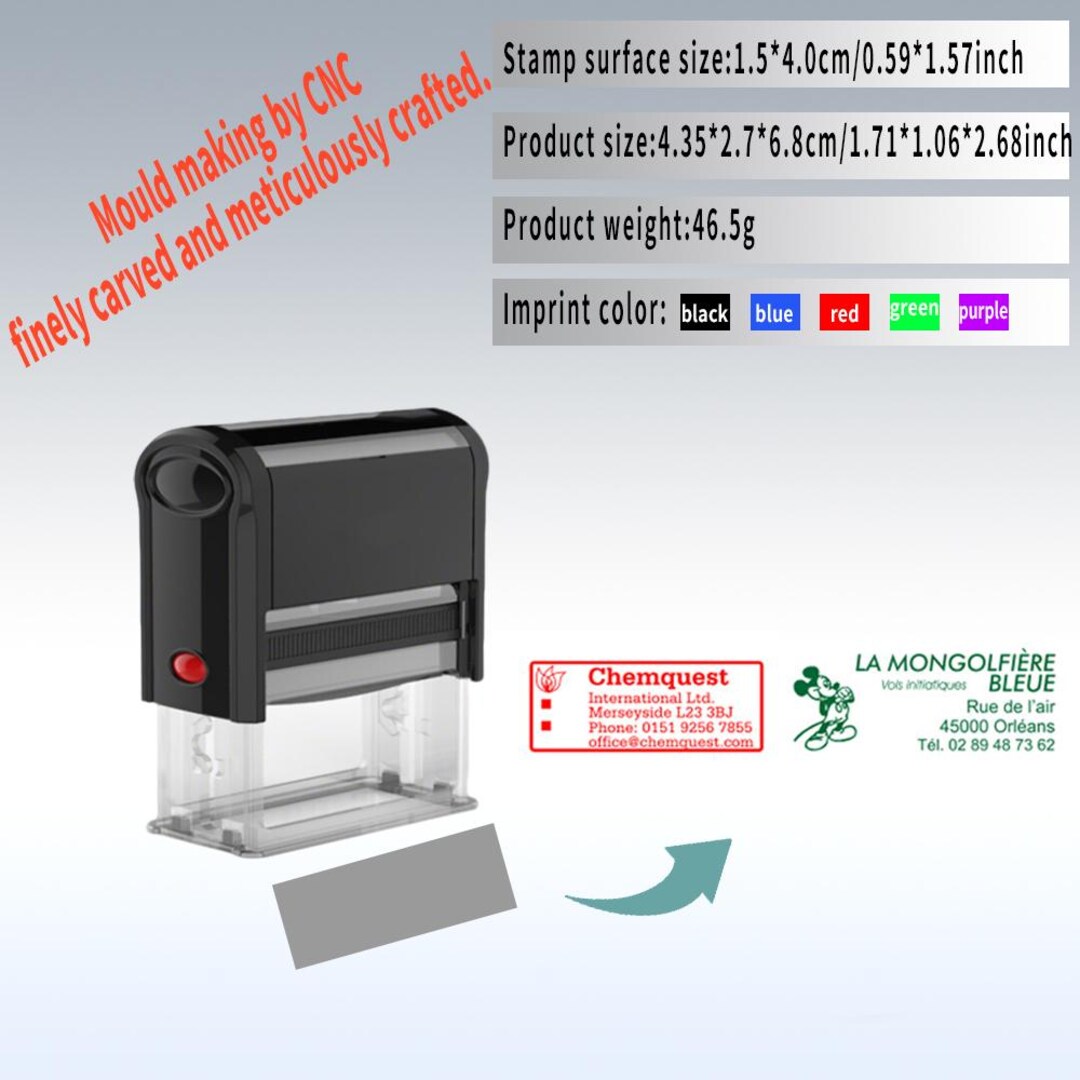 Customised Self Inking Stamp Personalized Photo/image/logo Stamp ...