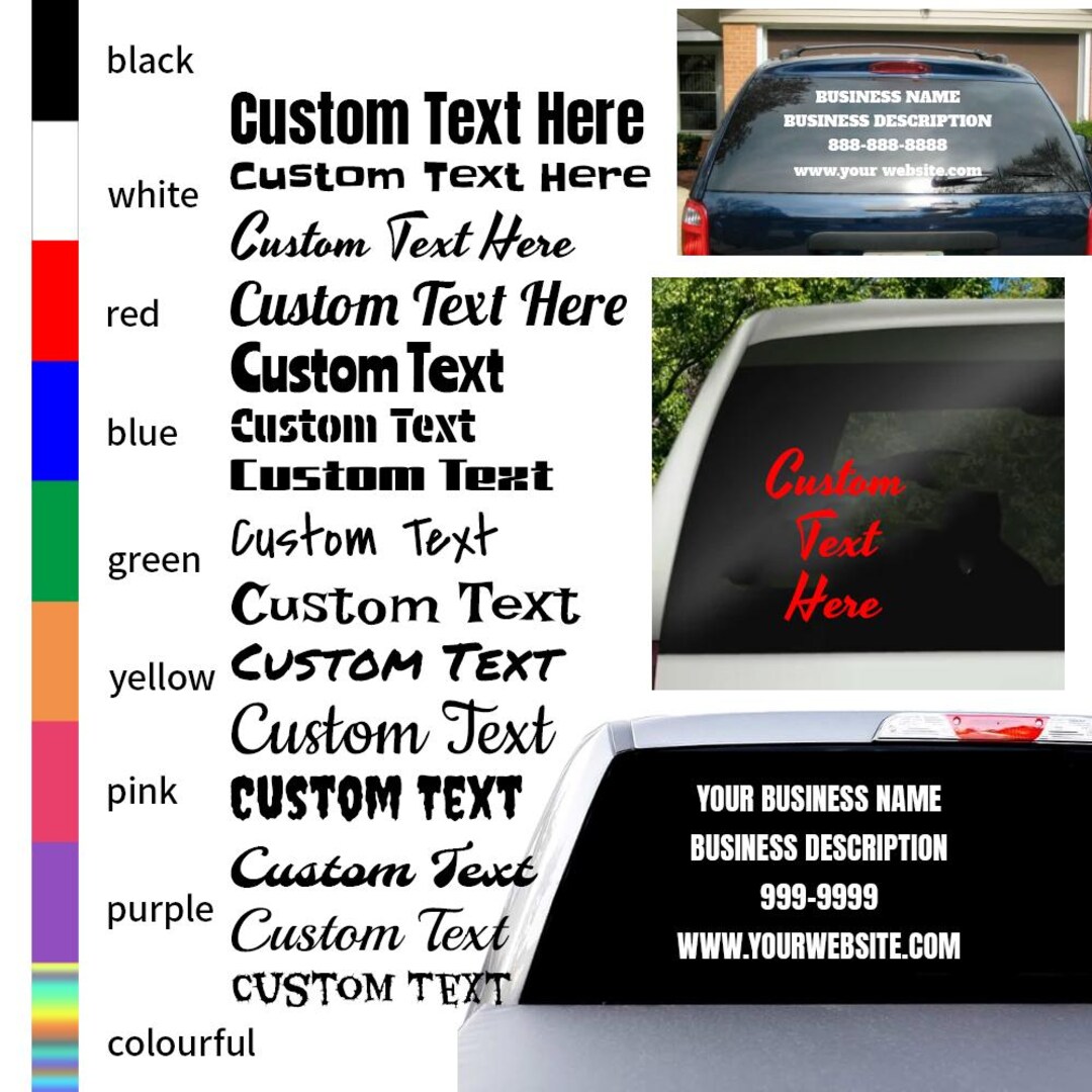 Personalised Car Stickers, Custom Vinyl Decals, Car Van Truck Camper ...