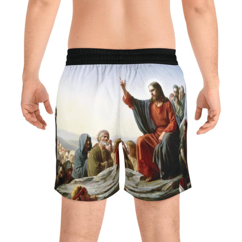 Christian Swim Shorts, Religious Men's Swim Trunks, Jesus Shorts ...