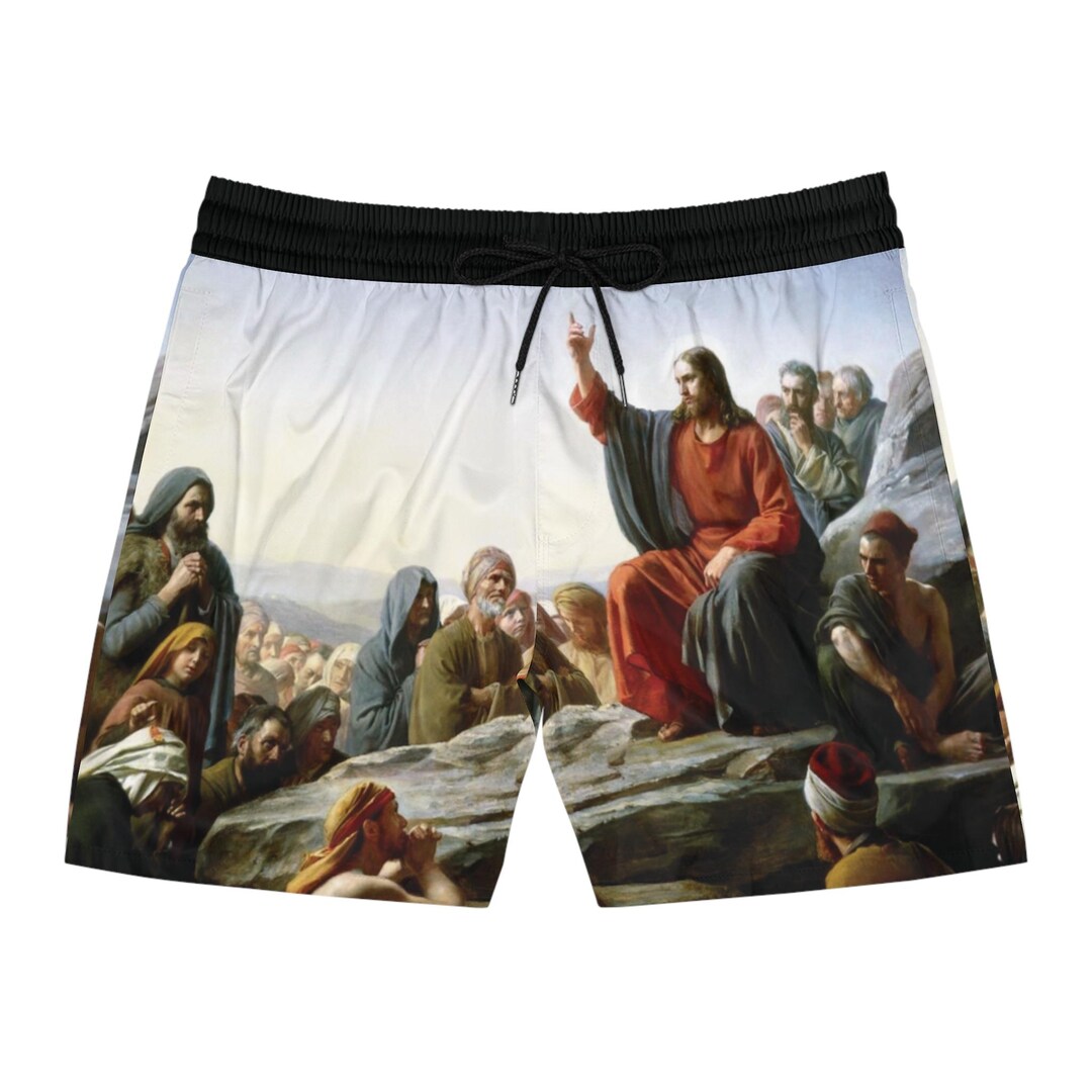 Christian Swim Shorts, Religious Men's Swim Trunks, Jesus Shorts ...