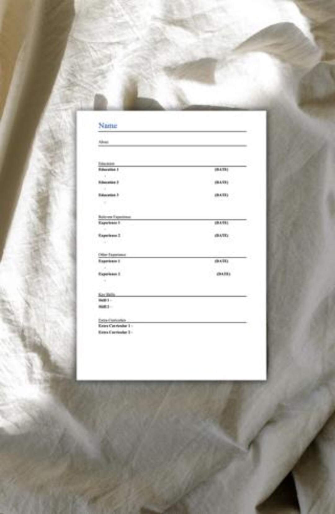 CV Template / CV Layout / Internship Cv / Corporate Cv / Graduate Job Cv / Degree Apprentice Cv ...