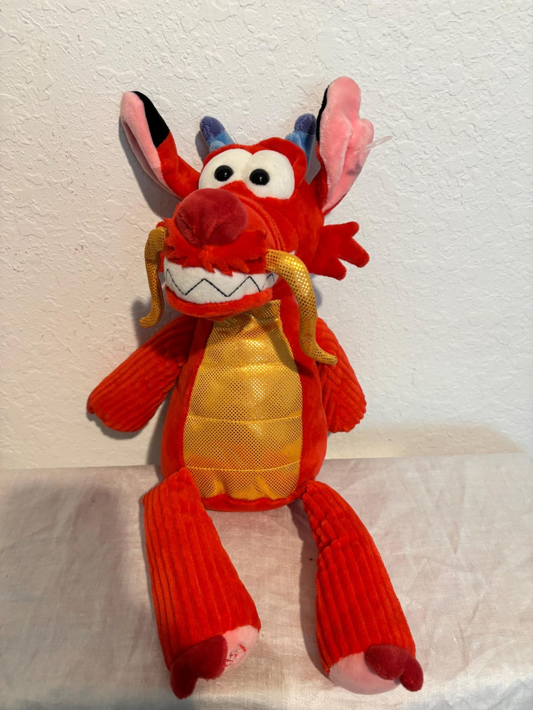 Scentsy Buddy Disney Mulan Mushu Red Gold Dragon Stuffed Plush With ...
