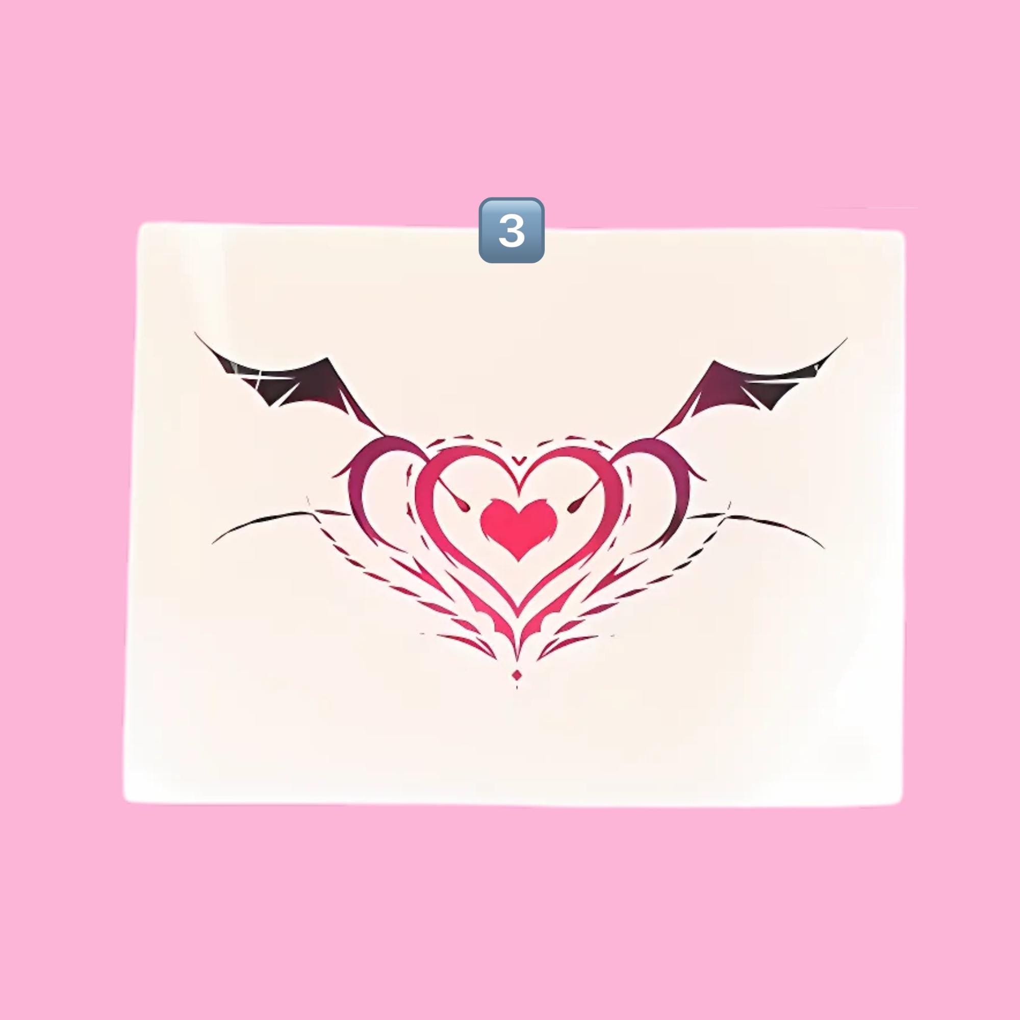 Succubus Heart Sigil Temporary Tattoo - Etsy
