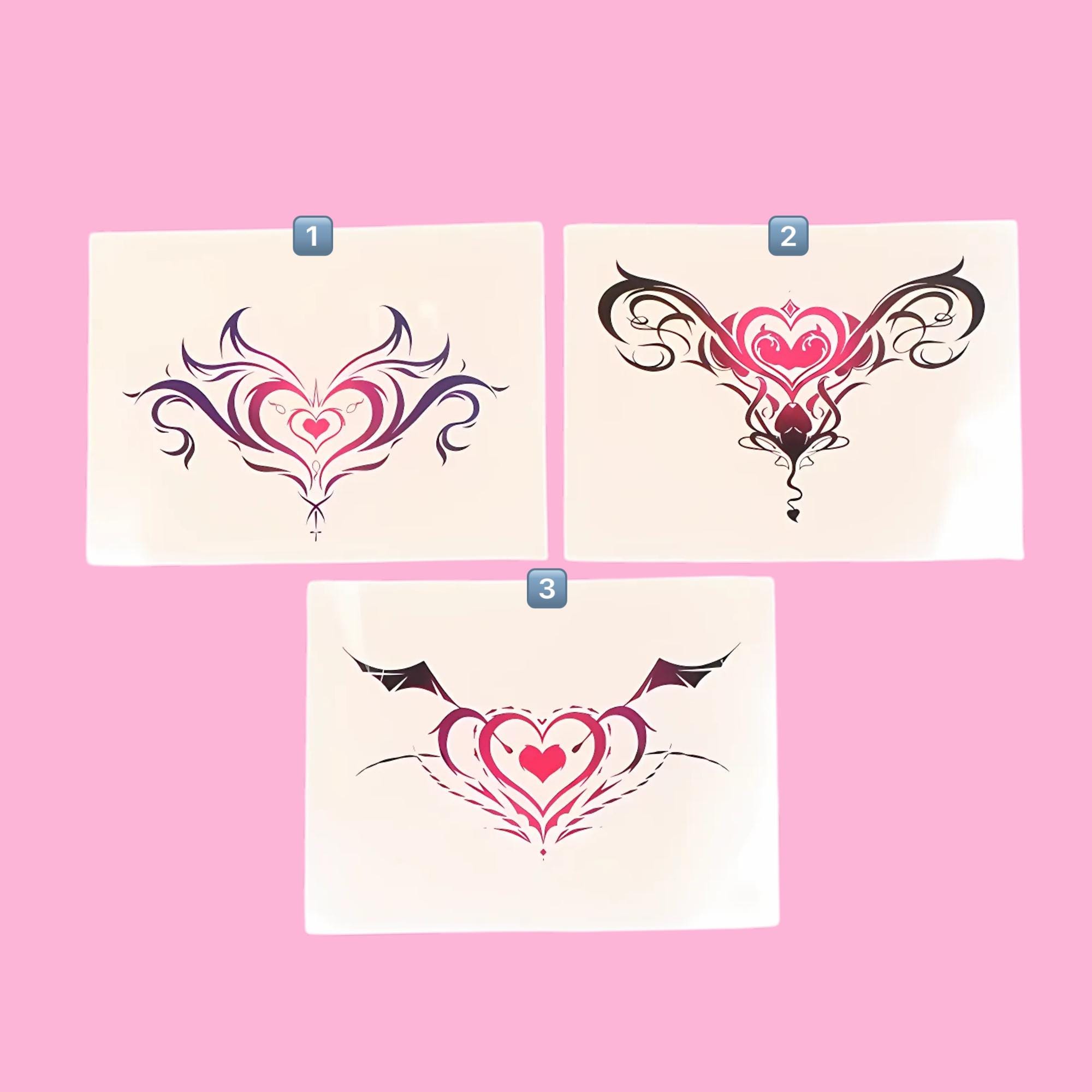 Succubus Heart Sigil Temporary Tattoo - Etsy