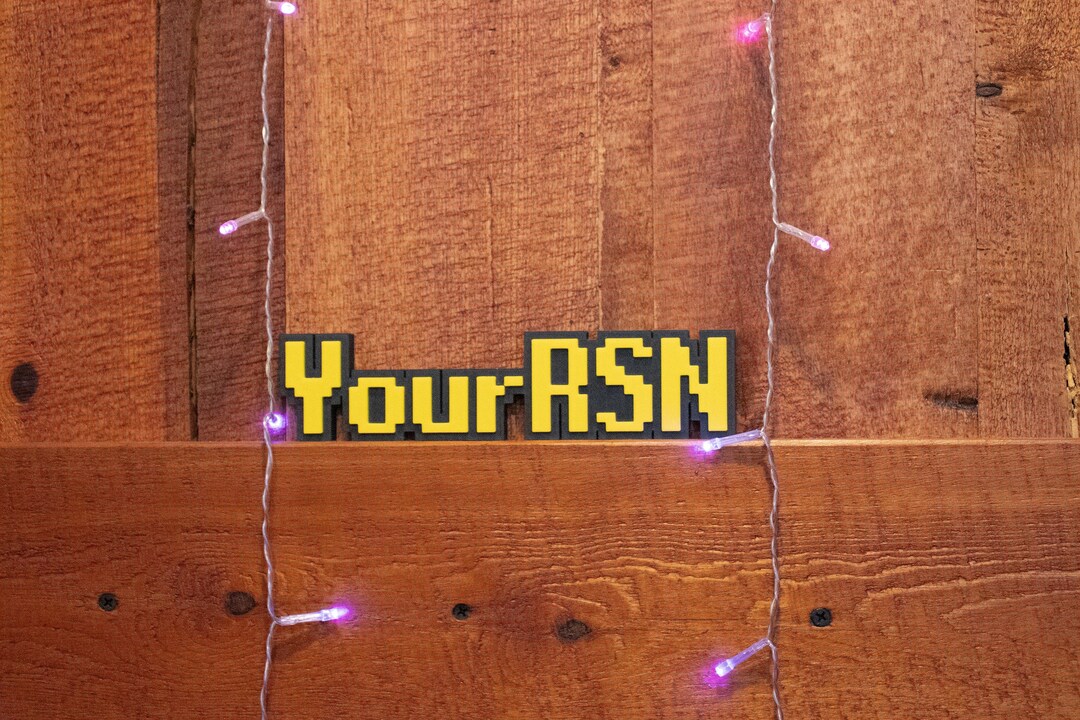 Custom Runescape Inspired Name Sign - Etsy