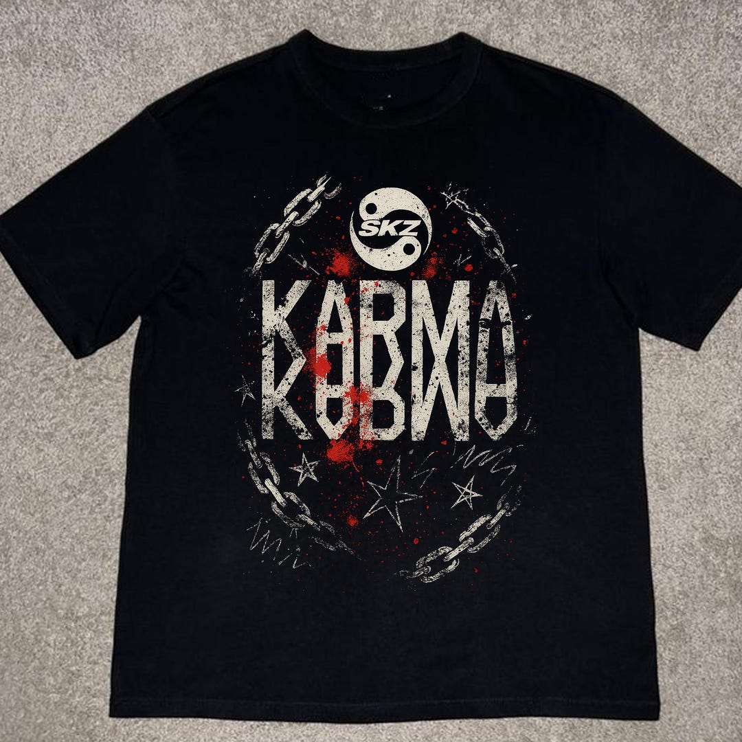 Retro Stray Kids Karma Shirt, Stray Kids Domiate World Tour 2025 Shirt ...