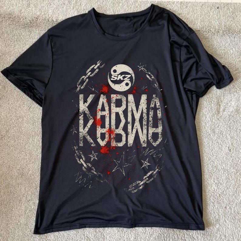 Retro Stray Kids Karma Shirt, Stray Kids Domiate World Tour 2025 Shirt ...