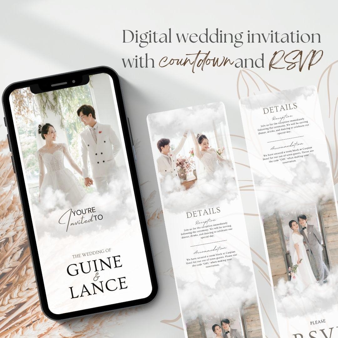 Digital Wedding Invitation: Countdown Timer & Trackable RSVP (canva ...