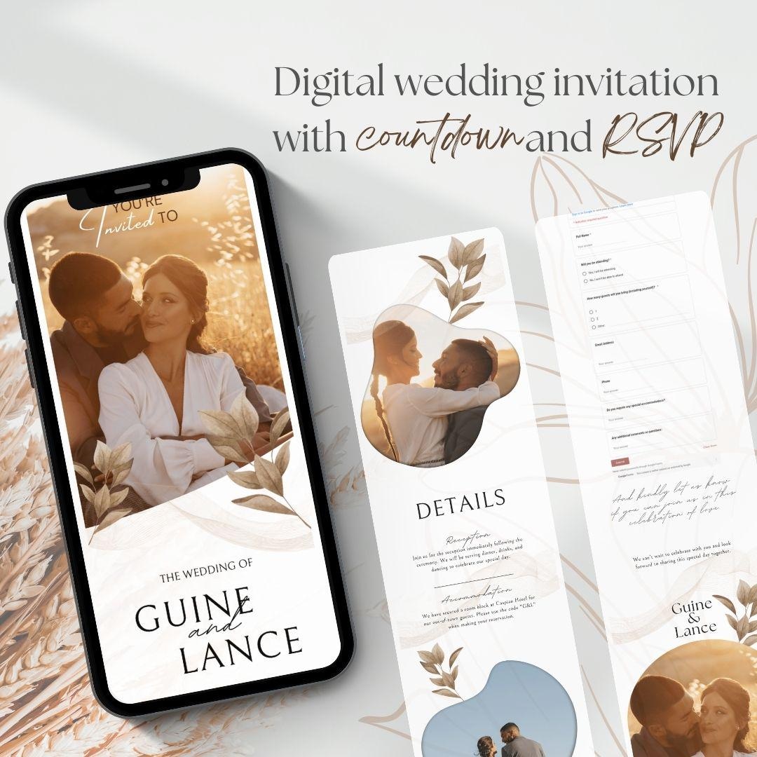 Digital Wedding Invitation With Countdown Timer & Trackable RSVP ...