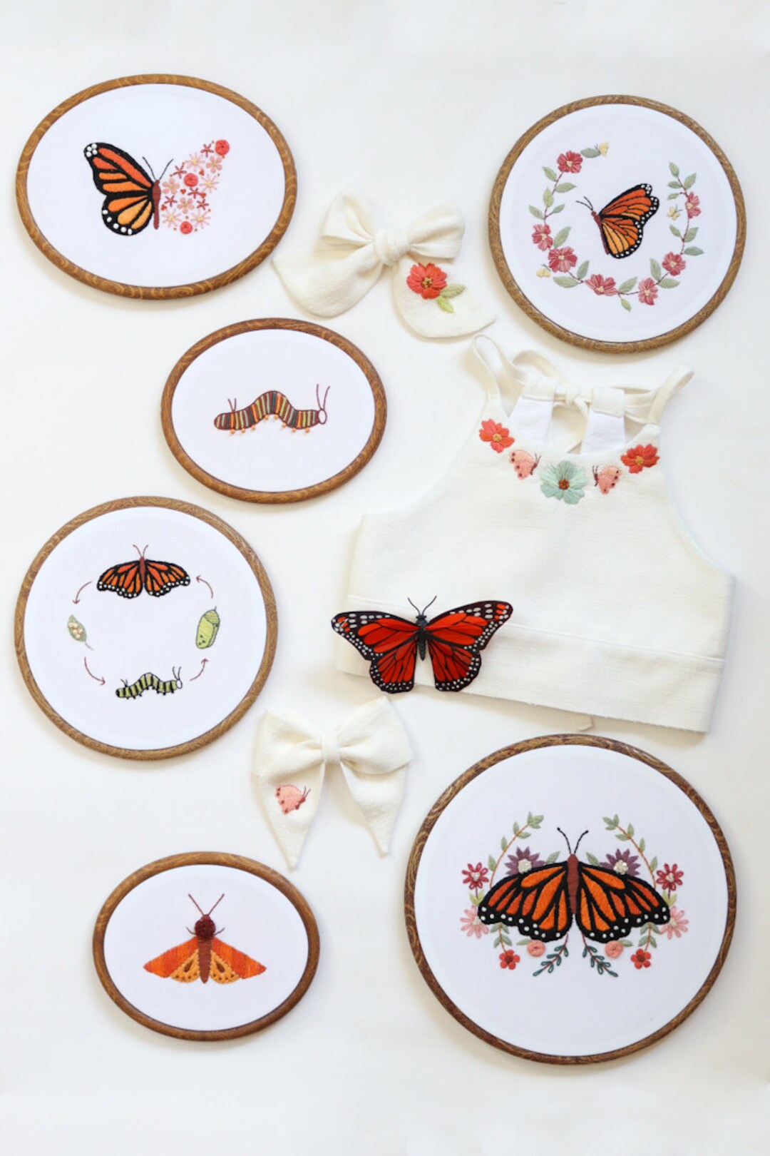 Papillon Hand Embroidery PDF Pattern, Featuring Multiple Butterfly and ...