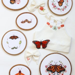 Papillon Hand Embroidery PDF Pattern, Featuring Multiple Butterfly and ...