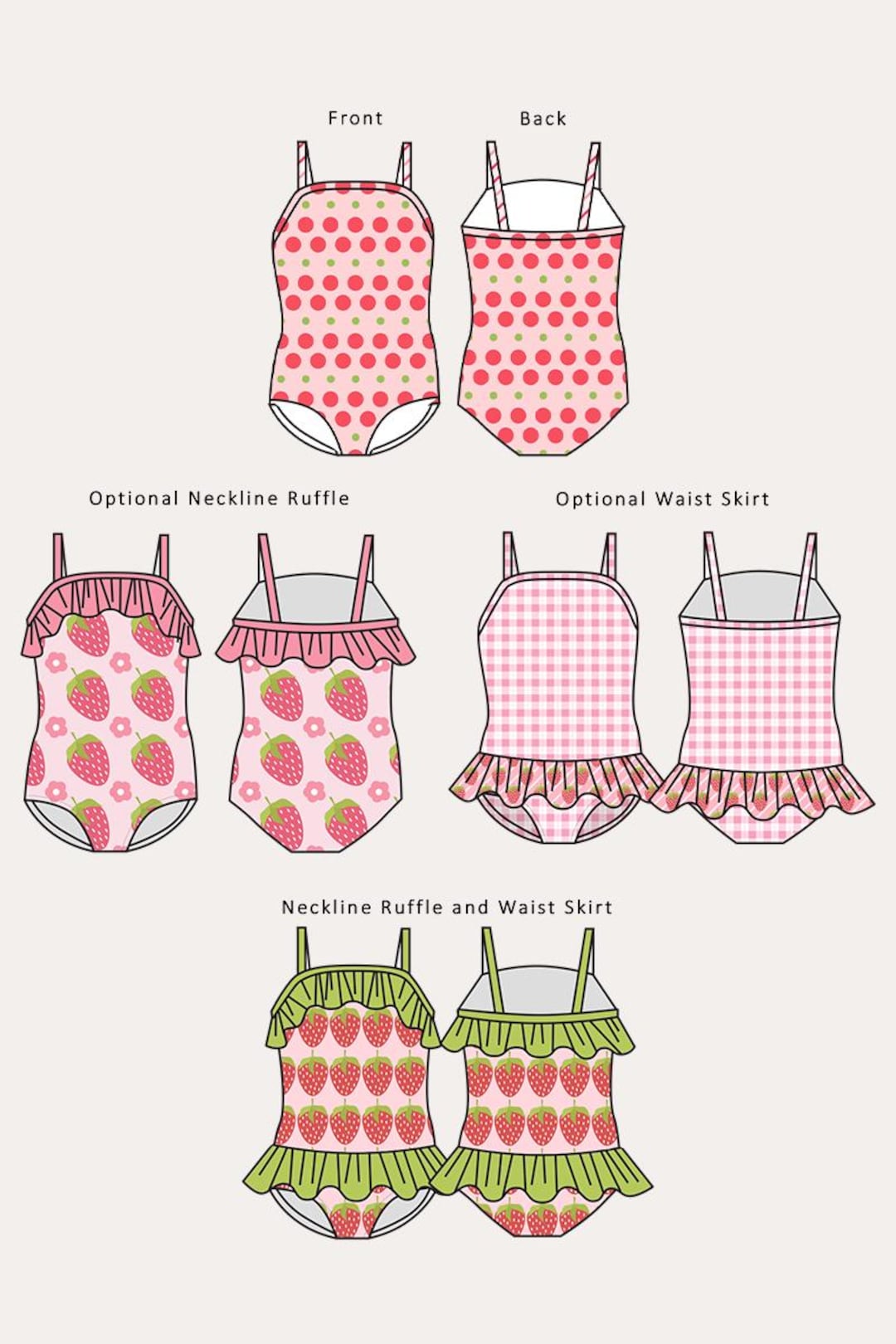 Siesta Baby Swimsuit PDF Sewing Pattern, Including Sizes Newborn - 4 Years, Baby Pattern - Etsy ...