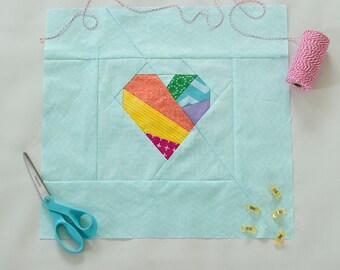 Paper Pieced Heart Pattern - Etsy