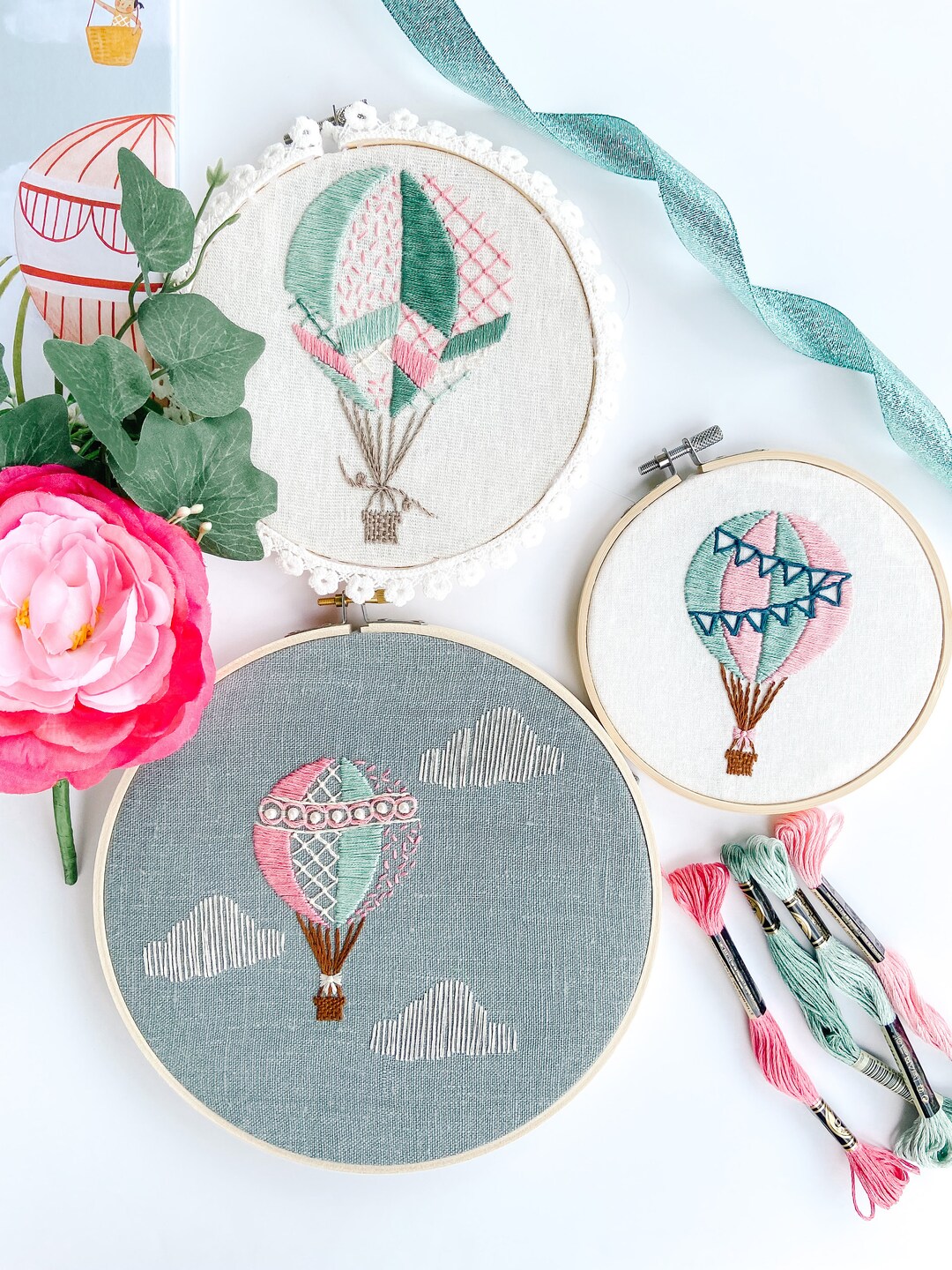 Ferrara Hand Embroidery PDF Pattern, Including Hot Air Balloon and ...