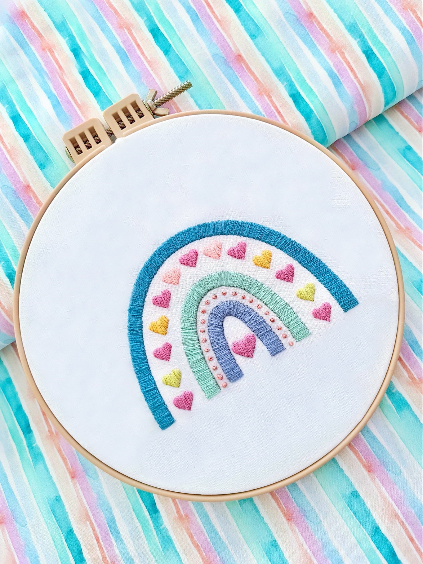 Journey Hand Embroidery PDF Pattern, Including Full and Half Rainbow ...