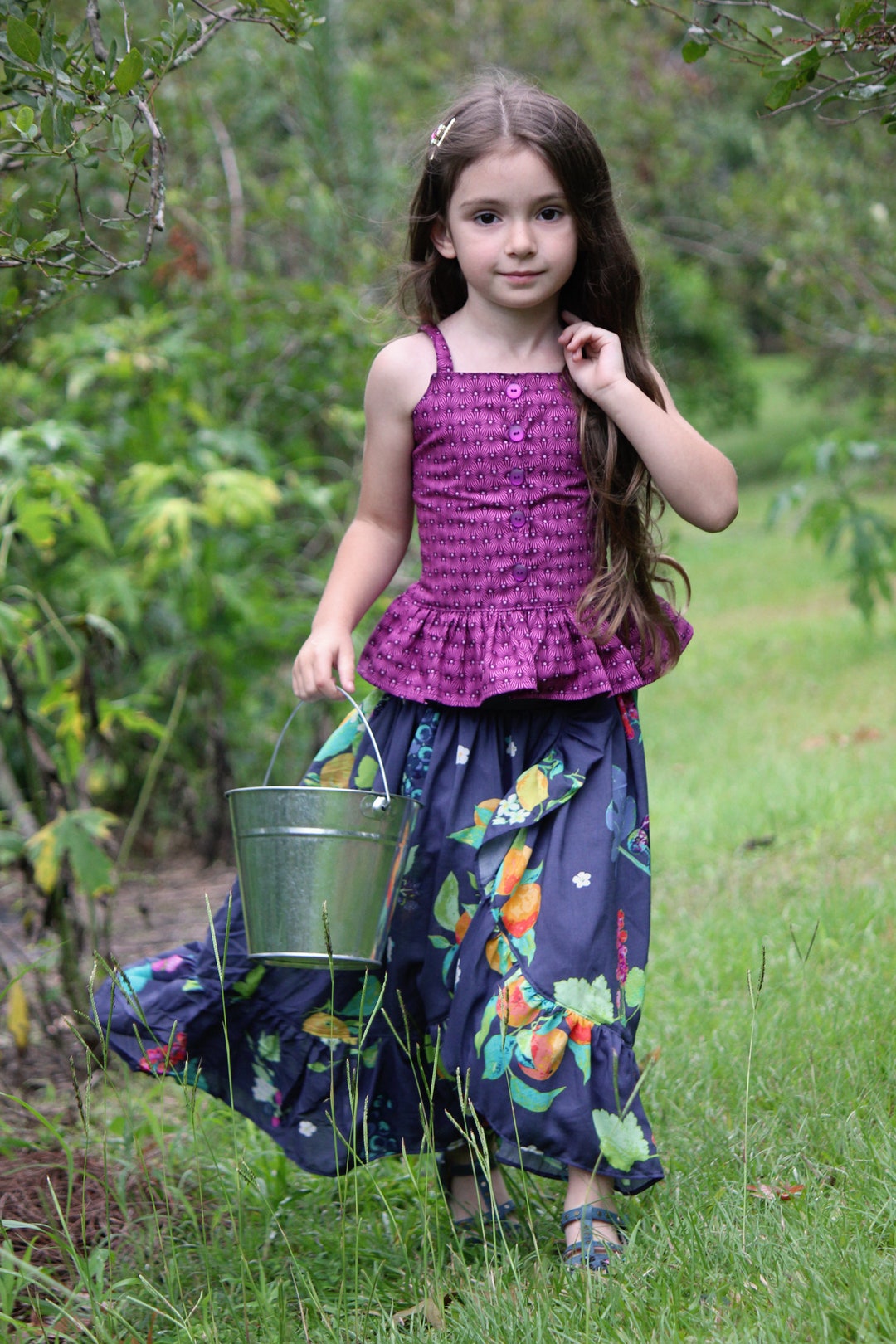 Modello PDF per cucire il top e la gonna lunga di Byron Bay, comprese ...