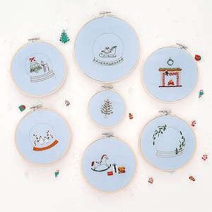 Snowdon Hand Embroidery PDF Pattern, Including Four Snow Globe Bases ...