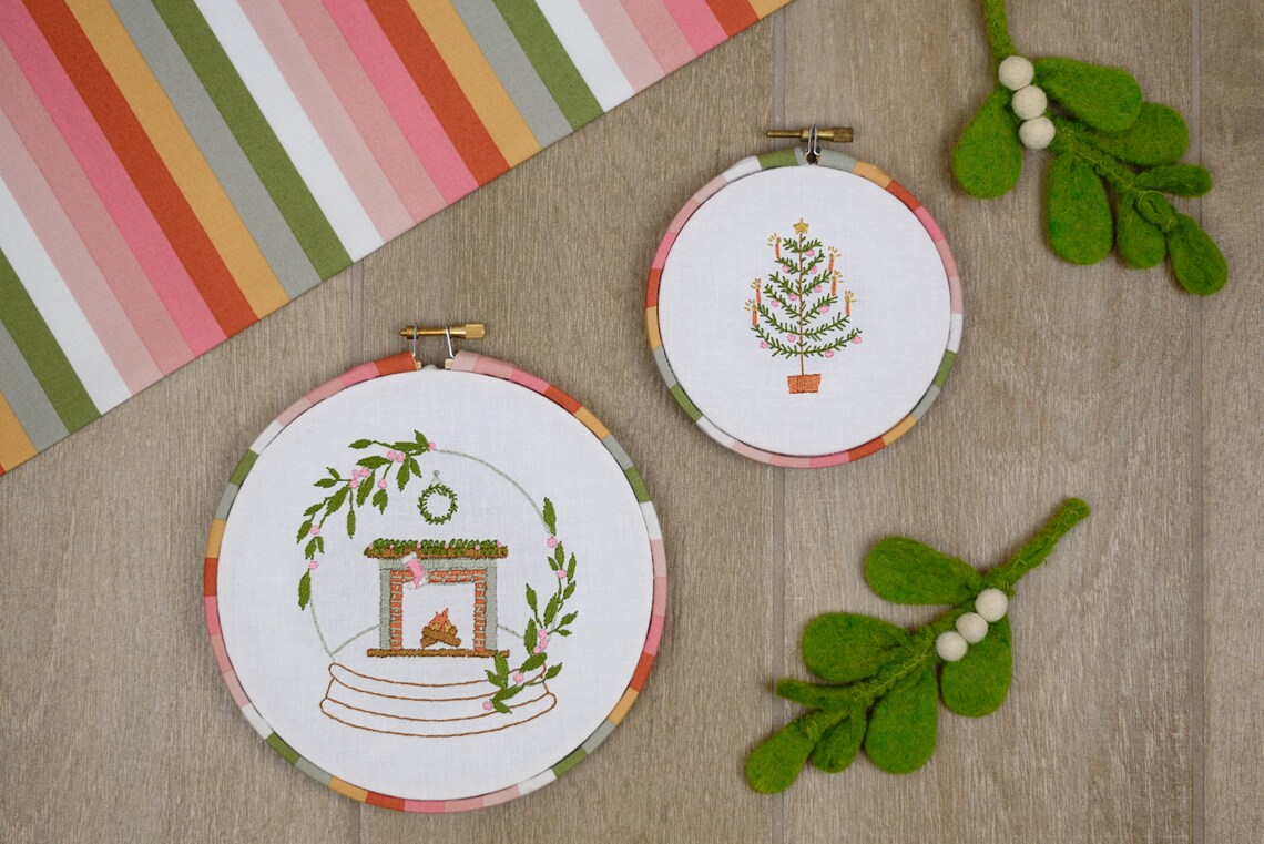 Snowdon Hand Embroidery PDF Pattern, Including Four Snow Globe Bases ...