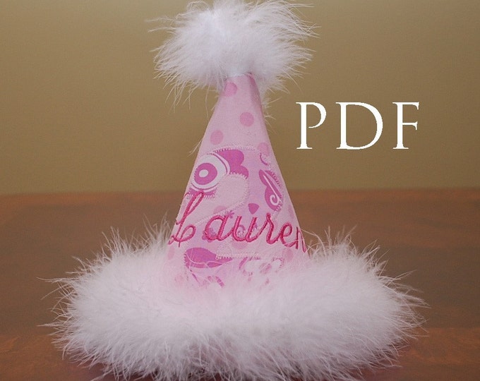 Birthday Party Hat Pattern, PDF Tutorial and Instructions for the ...