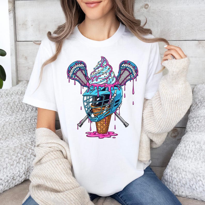 Dripping Ice Cream Lacrosse Helmet DTF Transfer: Funny Meme Graphic - Etsy