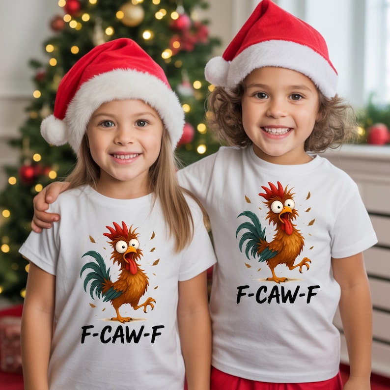 Funny F-caw-f Chicken DTF Transfer, Cute Screaming Chicken Print, Raven ...