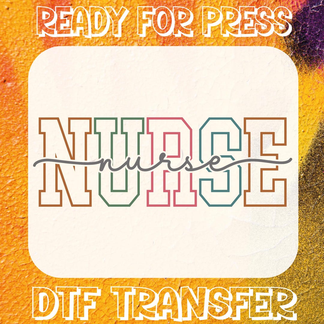 Retro Varsity Nurse DTF Transfer, Ready to Press Shirt Design - Etsy