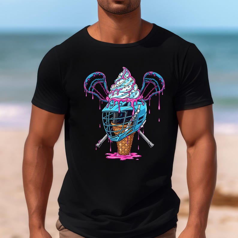 Dripping Ice Cream Lacrosse Helmet DTF Transfer: Funny Meme Graphic - Etsy