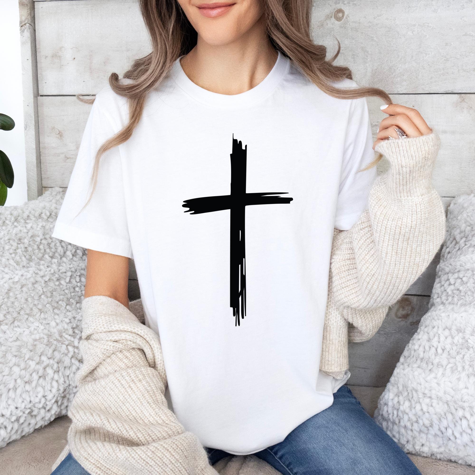 Retro Cross T-shirt Transfer: Christian Heat Press Design - Etsy
