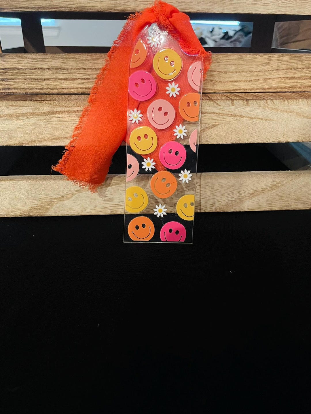 Acrylic Bookmark- Smiley Faces With Daisies - Etsy