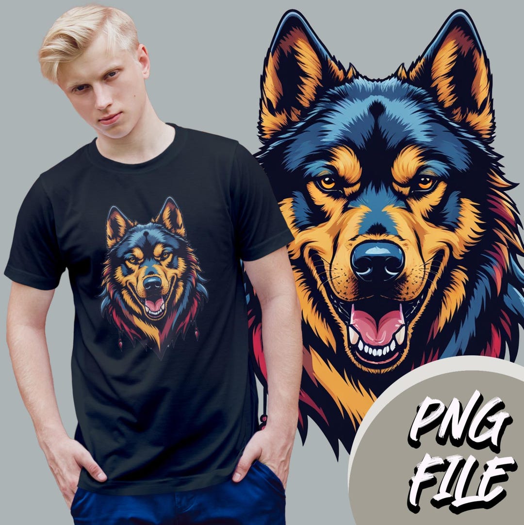 Blue Wolf Png, Digital Art, Digital Printing, Png for Print - Etsy