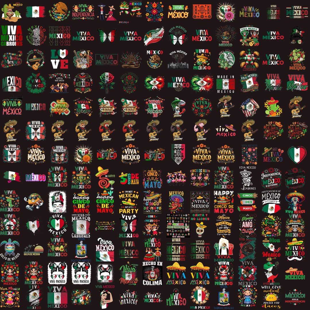 170+ Viva Mexico Bundle PNG, Mexico Png Bundle, September 16th Png ...