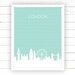 London Skyline Art Printable Poster - Etsy
