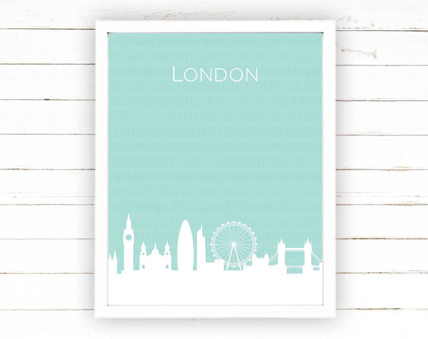 London Skyline Art Printable Poster - Etsy